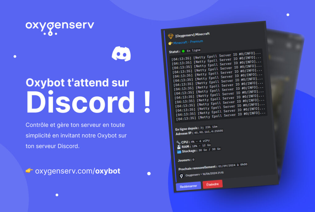 Oxybot v1.0 est là - Notre bot pour contrôler votre serveur - Oxygenserv