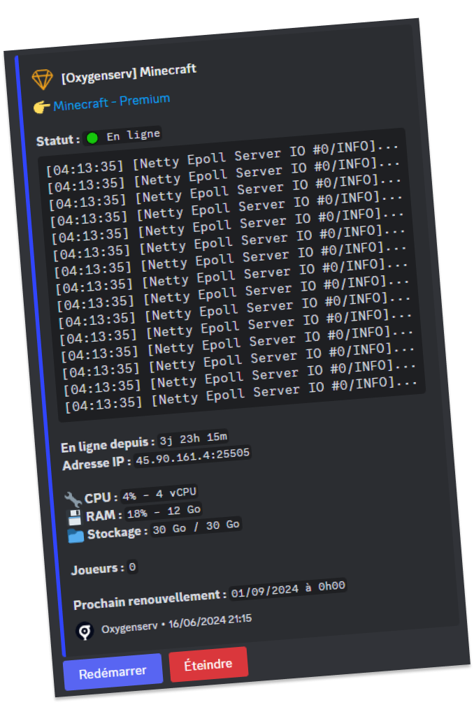 Notre Oxybot t'attend sur Discord - Oxygenserv